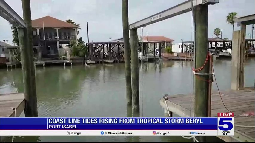 Port Isabel residents seeing high tides produced by Beryl