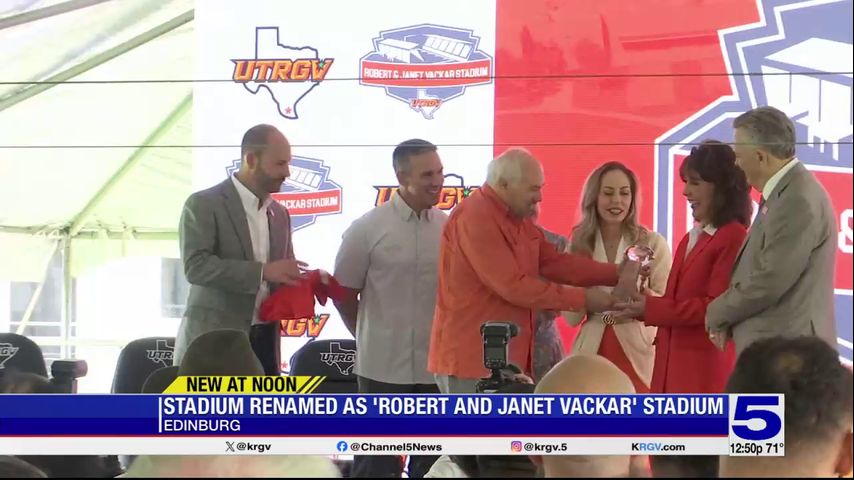 UTRGV names newly acquired stadium the Robert and Janet Vackar Stadium