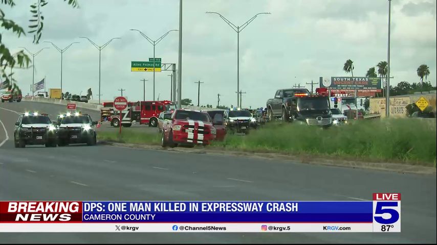 1 man killed in Harlingen expressway crash, DPS says