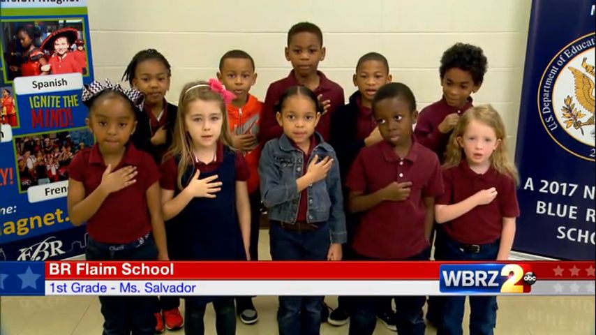 The Pledge of Allegiance: BR FLAIM School - Ms. Salvador, 1st Grade