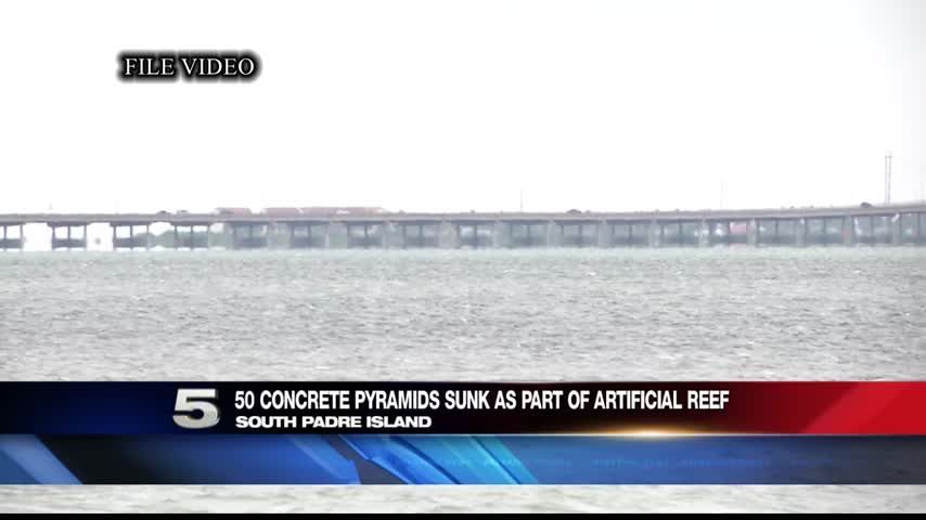 Concrete Pyramids Sunk as Part of Artificial Reef Project