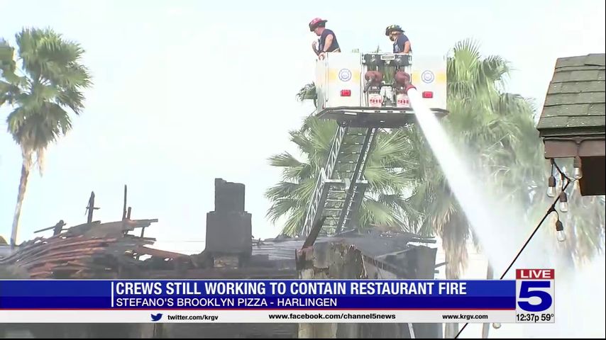Crews still working to contain Harlingen fire