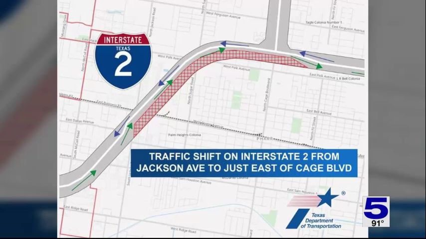 Traffic shift near Pharr interchange starts Saturday
