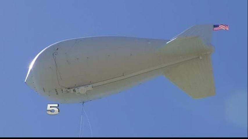 Blimp Near Spi Connected To Coast Guard