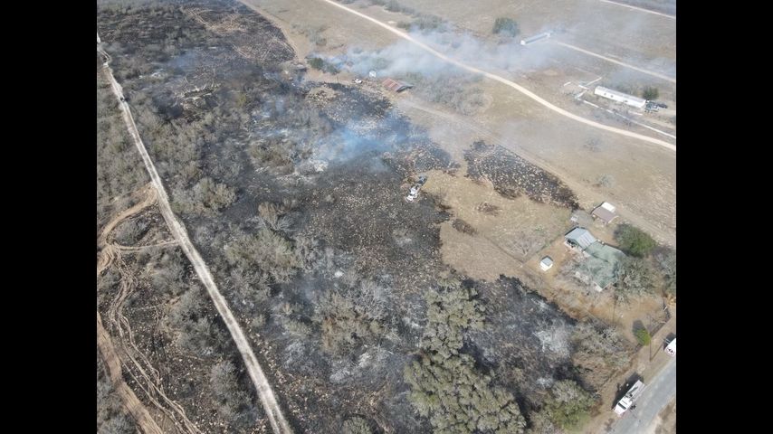 Multiple Valley fire departments responding to brush fire in Brooks County
