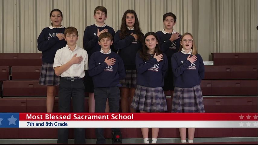 The Pledge of Allegiance, Most Blessed Sacrament School, 7th and 8th Grade