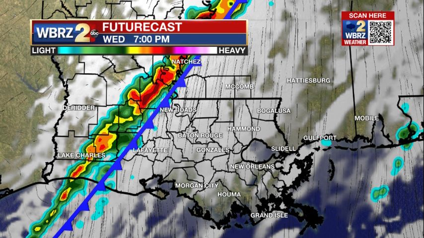 Tuesday PM Forecast: quick line of storms expected Wednesday evening