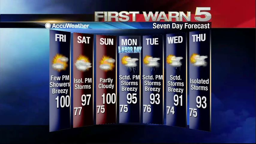 Friday's Noon Weather
