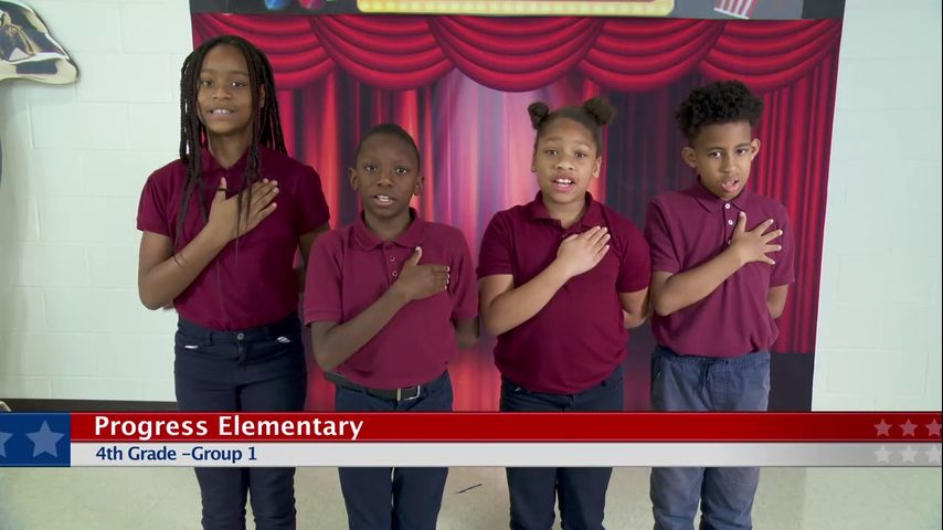 The Pledge of Allegiance - Progress Elementary - 4th Grade Group 1