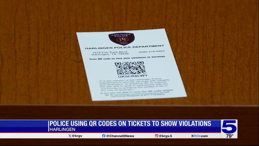 Harlingen police using QR codes on tickets to show violations