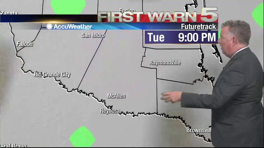 Monday's Weather - 5pm