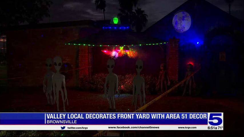 Valley resident decorates front lawn as Area 51