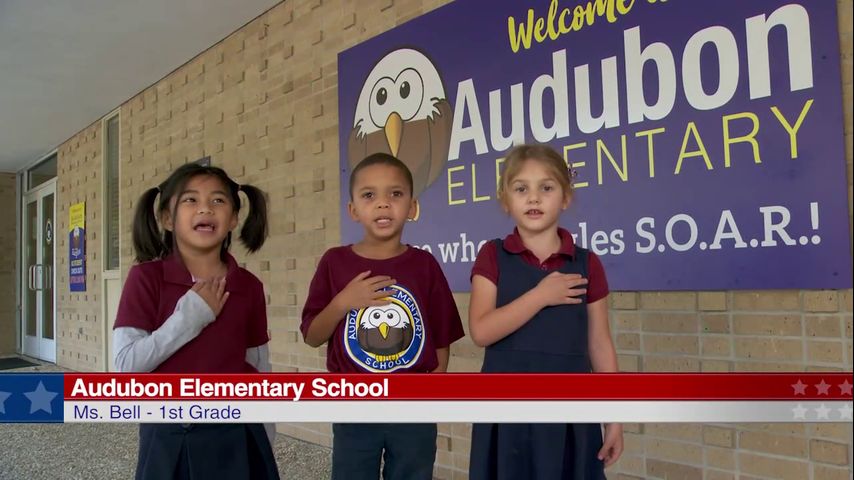 The Pledge of Allegiance: Audubon Elementary School - Ms. Bell, 1st Grade