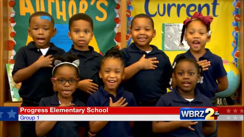 The Pledge of Allegiance: Progress Elementary School, Ms. Bowie, Pre-k