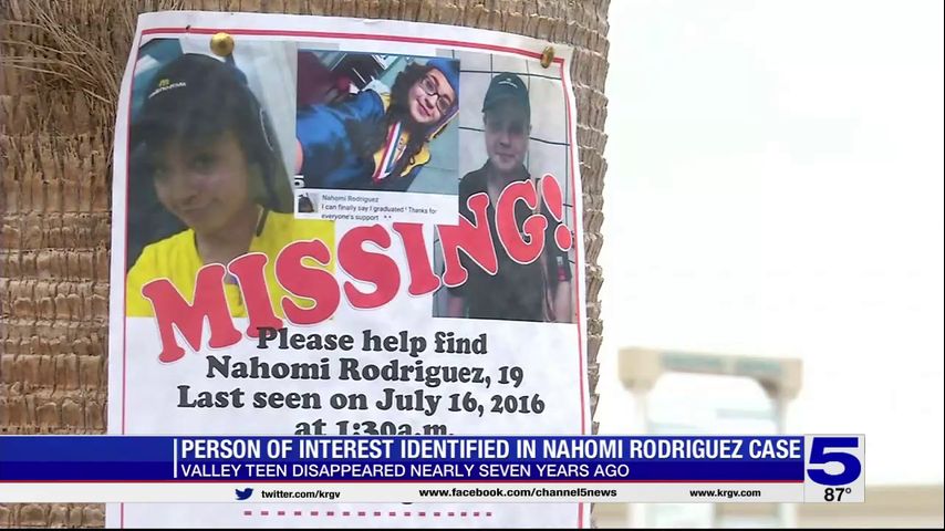Person of interest named in death of Nahomi Rodriguez