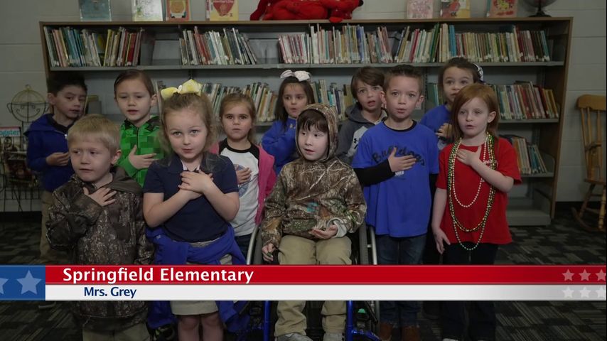 The Pledge of Allegiance - Springfield Elementary - Mrs. Grey