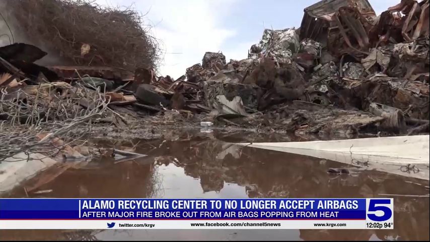 Alamo Recycling Center no longer accepting airbags following major fire