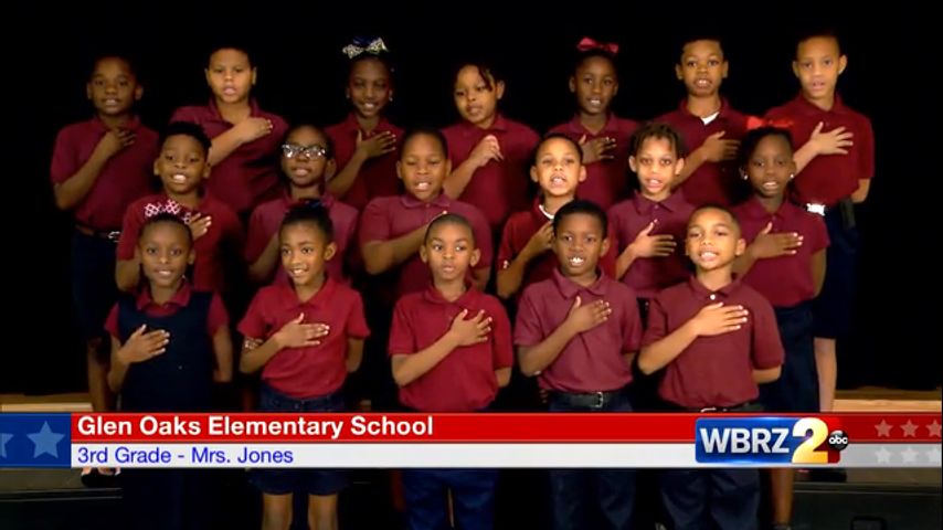 The Pledge of Allegiance: Glen Oaks Elementary School - Mrs. Jones, 3rd Grade