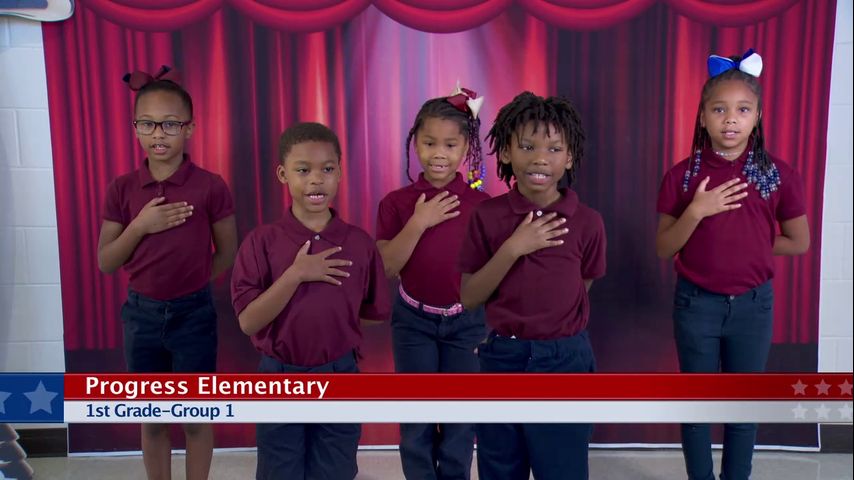The Pledge of Allegiance - Progress Elementary - 1st Grade Group 1