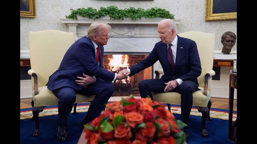 Trump makes a victor's return to Washington and pledges a 'smooth ...