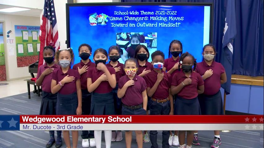 The Pledge of Allegiance: Wedgewood Elementary School - Mr. Ducote, 3rd ...