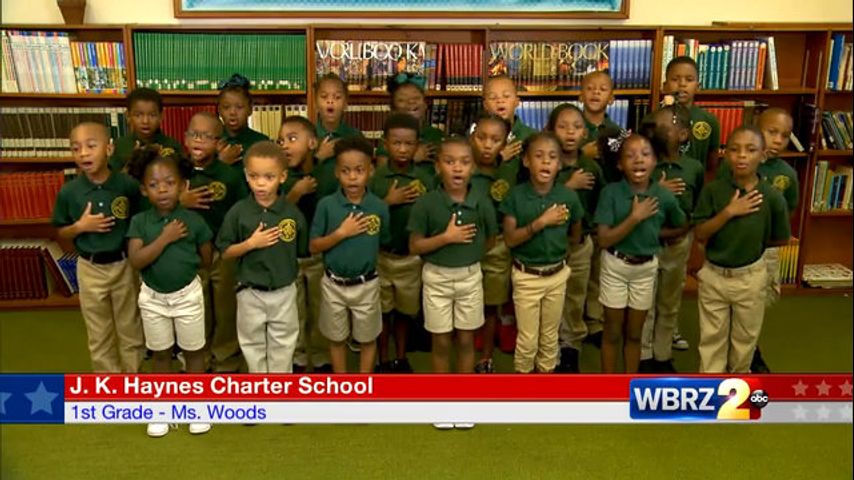 Pledge of Allegiance: J.K. Haynes Charter School, Ms. Woods 1st Grade