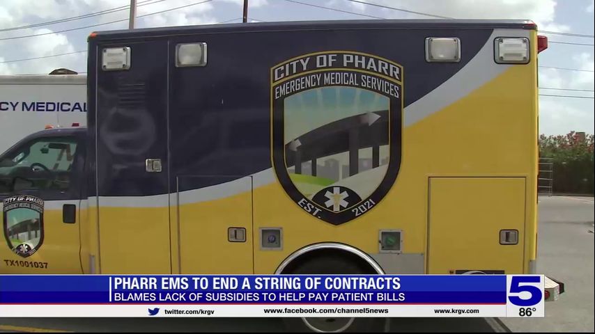Pharr EMS ending services with cities in western Hidalgo County