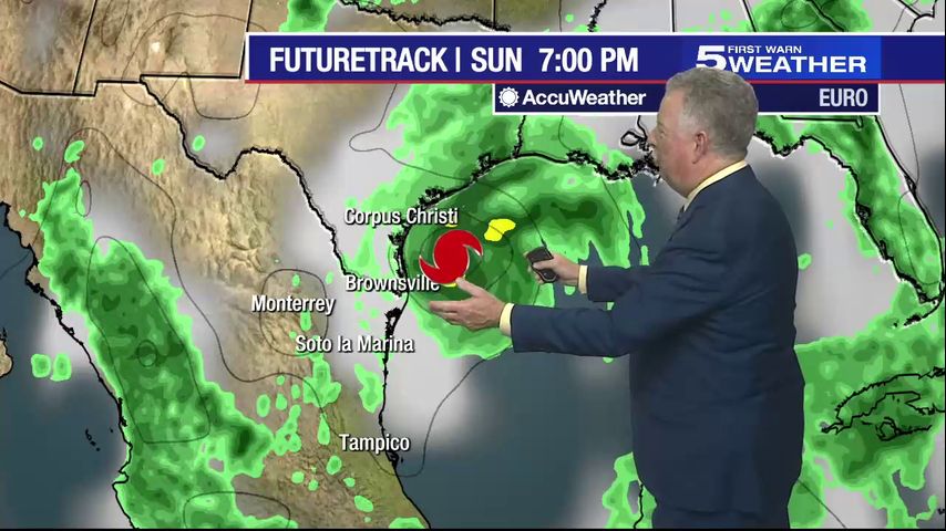 The latest on Tropical Storm Beryl's path