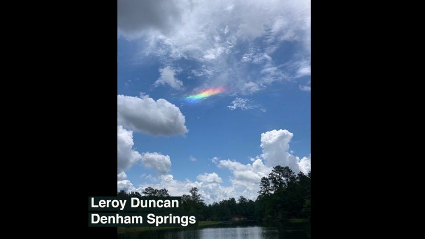 Cloud iridescence spotted in Denham Springs