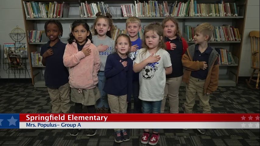 The Pledge of Allegiance - Springfield Elementary - Mrs. Populus Group A