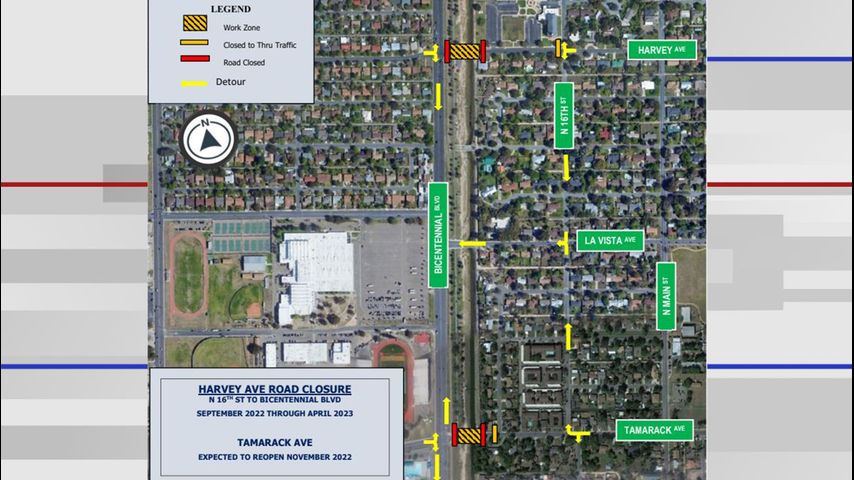 Harvey Avenue road closure announced in McAllen as part of drainage ...