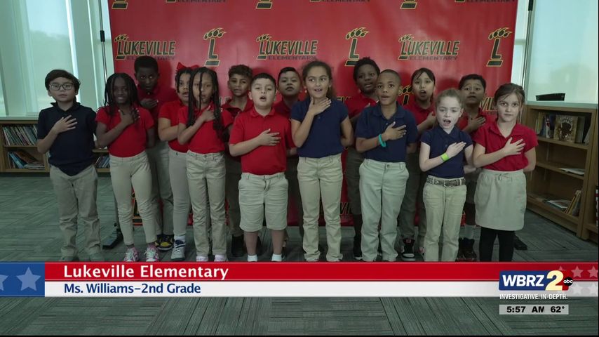 The Pledge of Allegiance, Lukeville Elementary, Ms. Williams, 2nd Grade