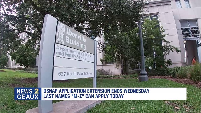 News 2 Geaux: DSNAP application extension ends Wednesday