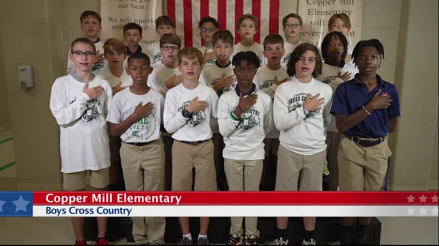 The Pledge of Allegiance, Copper Mill Elementary, Boys Cross Country