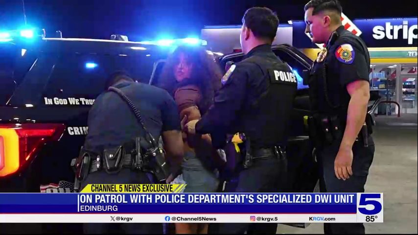 Specialized DWI unit patrolling for suspected drunk drivers in Edinburg