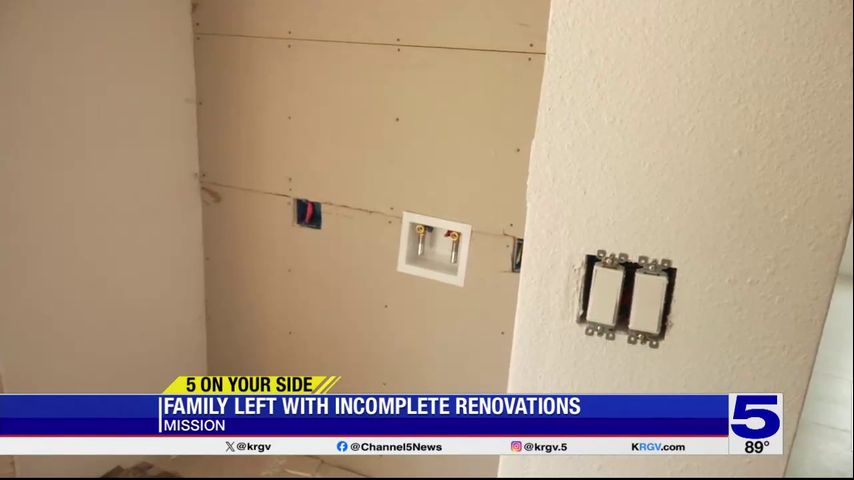 5 On Your Side: Mission family left with incomplete home renovations