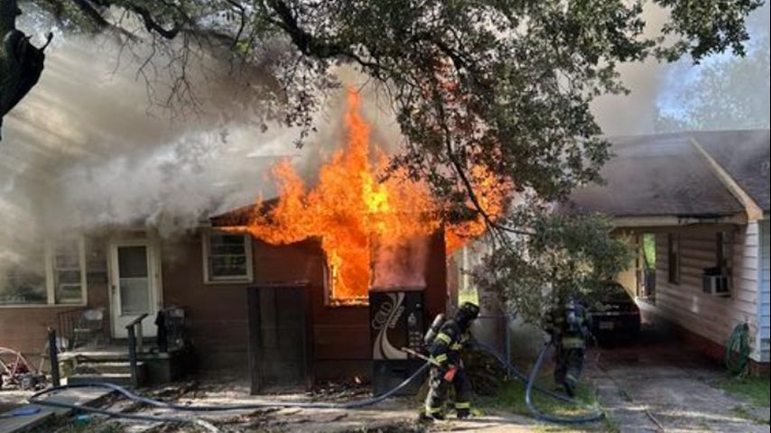 Two displaced after house fire Friday morning