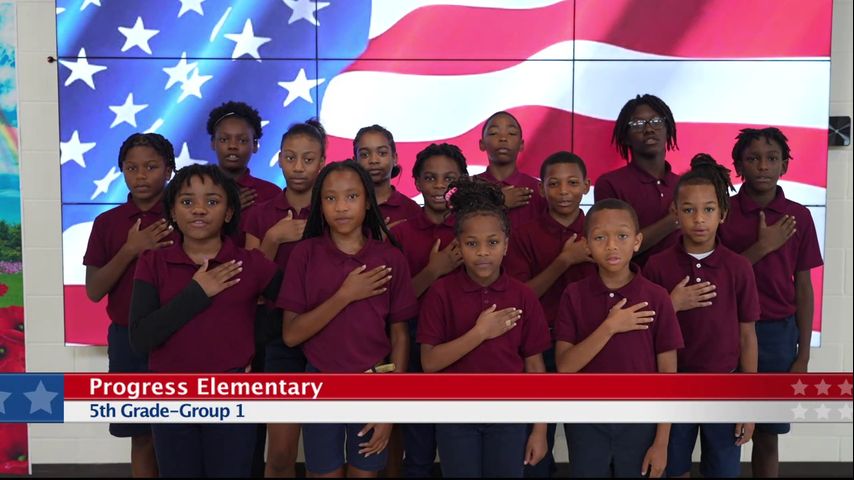 The Pledge of Allegiance, Progress Elementary - 5th Grade, Group 1