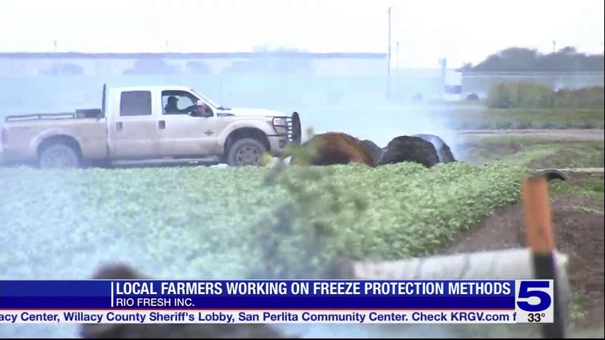 Local farmers working to prevent their crops from freezing