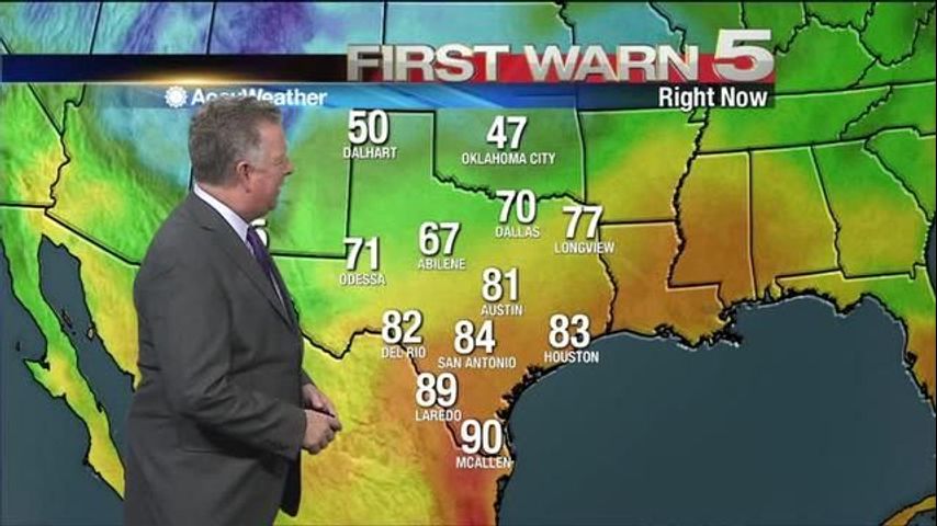 Monday's Weather - 5 p.m