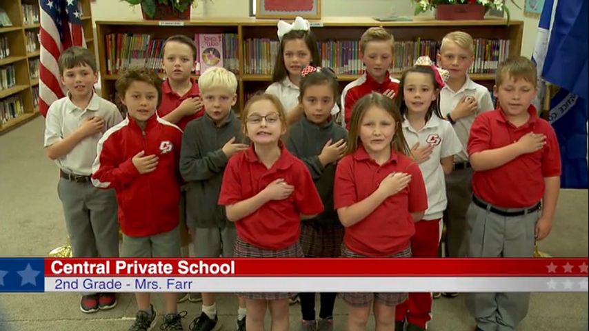The Pledge of Allegiance: Central Private School - Mrs. Farr, 2nd Grade