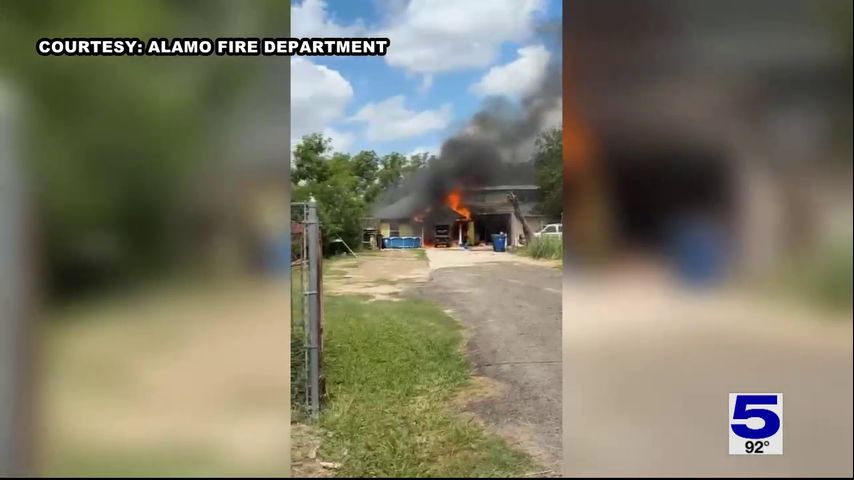 Family of six loses home in Alamo fire