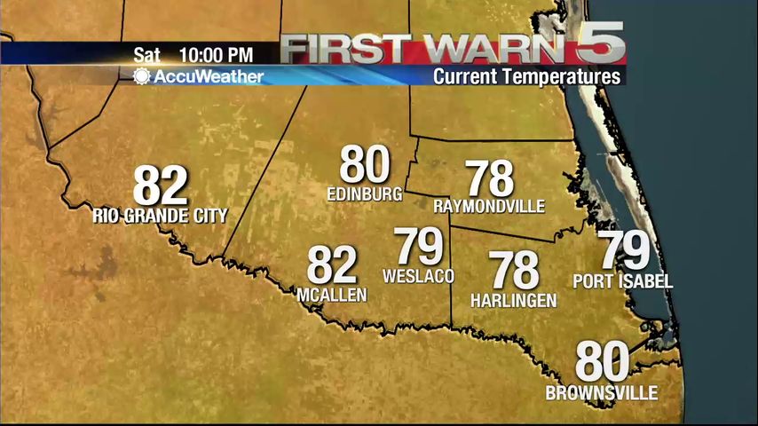Saturday 10 PM Weather Update