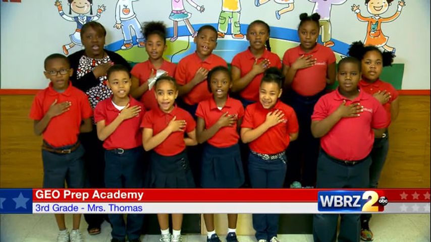 The Pledge of Allegiance- GEO Prep Academy, Mrs. Thomas, 3rd Grade
