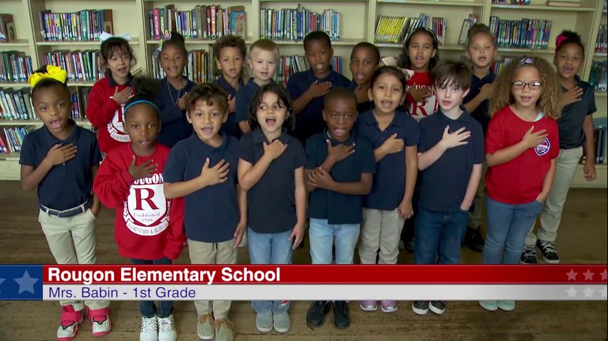 The Pledge of Allegiance: Rougon Elementary School - Mrs. Babin, 1st Grade