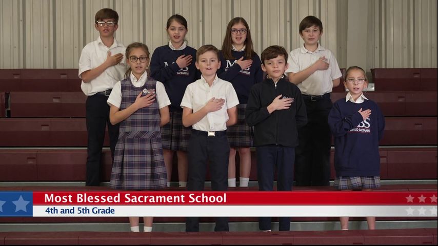The Pledge of Allegiance, Most Blessed Sacrament School, 4th and 5th Grade