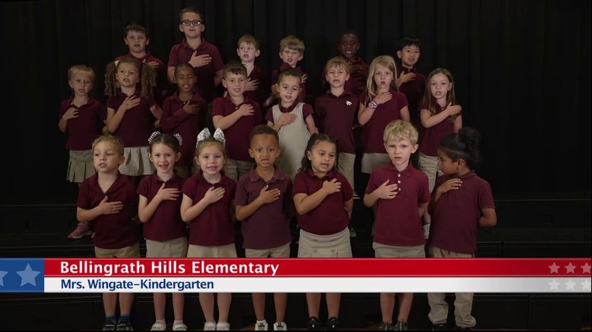 The Pledge of Allegiance, Bellingrath Hills Elementary, Mrs. Wingate ...