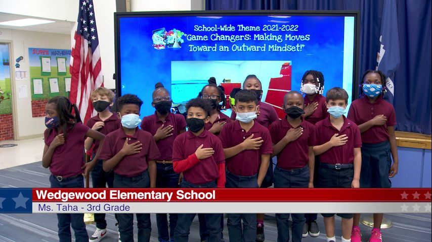 The Pledge of Allegiance: Wedgewood Elementary School - Ms. Taha, 3rd Grade