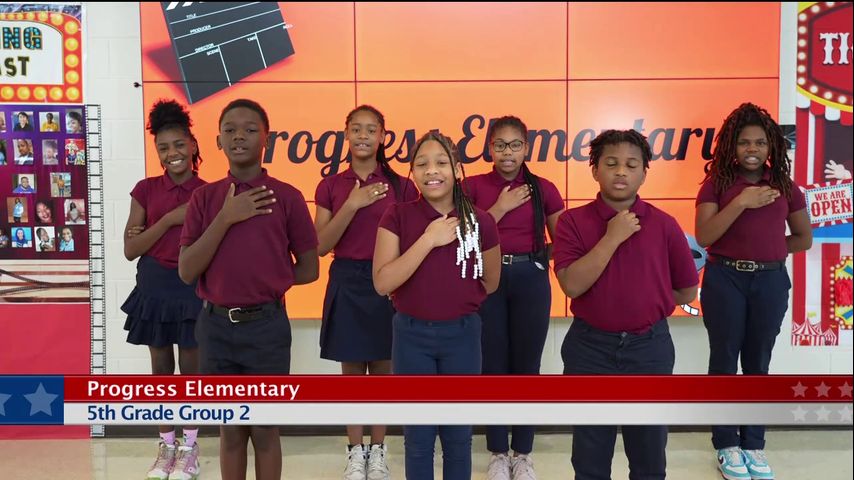 The Pledge of Allegiance, Progress Elementary, 5th Grade Group 2