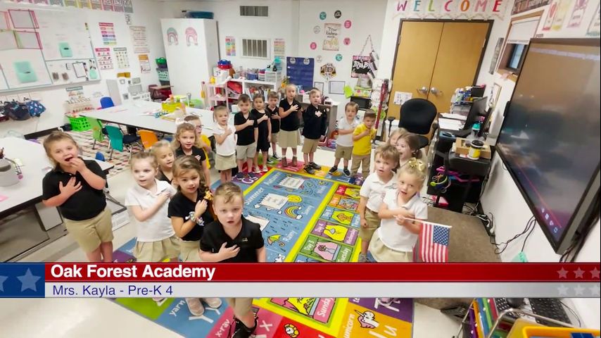 The Pledge of Allegiance: Oak Forest Academy - Mrs. Kayla, Pre-K 4